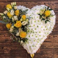 Based Heart - Funeral Flowers Whitley Bay